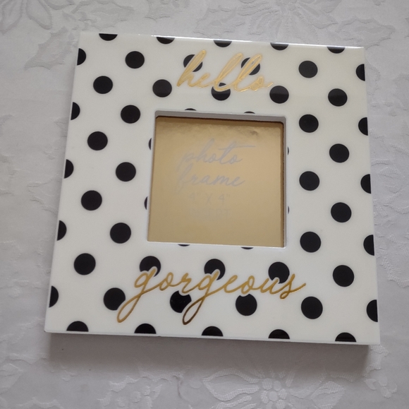 Accents | Glossy Polka Dots Hello Gorgeous Message Large Picture Frame ...
